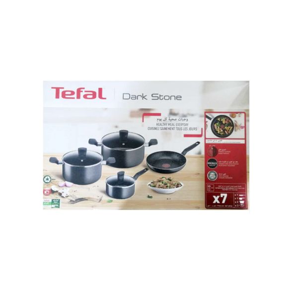 Tefal Dark Stone Cooking Set - Grandiose.ae