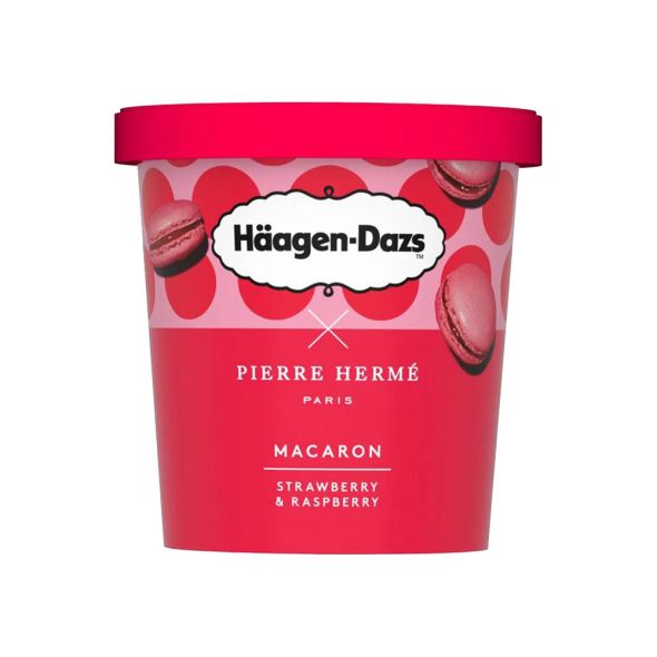 Haagen Dazs Macaron Strawberry Raspberry Ice Cream - Grandiose.ae