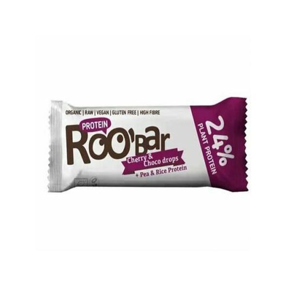 Roo'bar Cherry And Choco Drops Protein Bar - Grandiose.ae