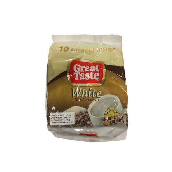 Great Taste 3-in-1 White Coffee 10x30G - Grandiose.ae