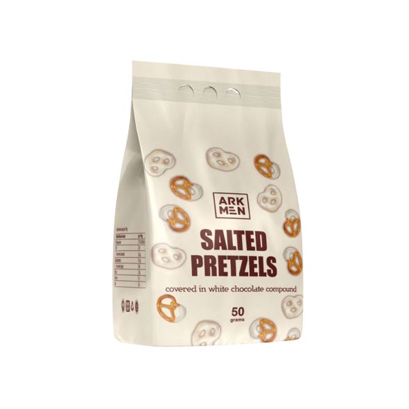 Arkmen Salted Pretzels With White Chocolate - Grandiose.ae