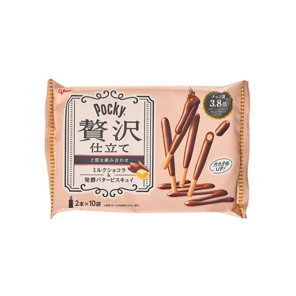Glico Pocky Zeitaku Milk Chocolate & Butter - Grandiose.ae