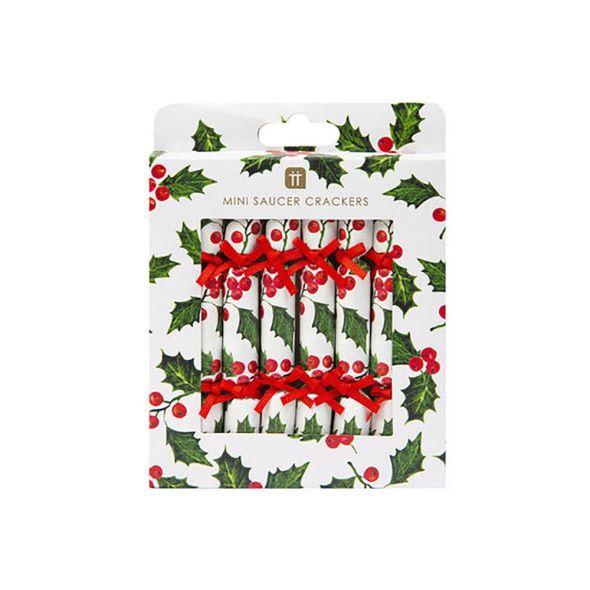 Talking Tables Botanical Holly Saucer Crackers 8 Pack - Grandiose.ae