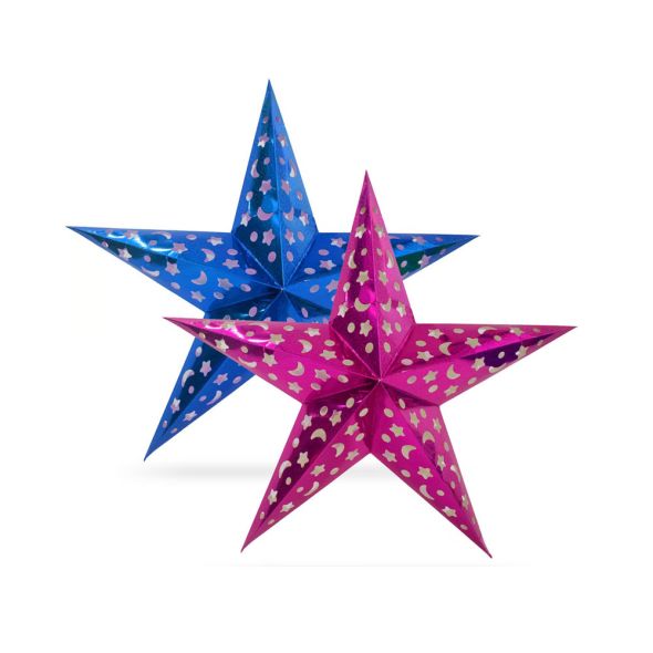 Chamdol Hanging Paper Star Assorted 2ft - Grandiose.ae