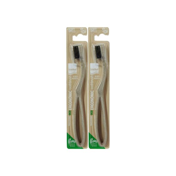 Intermed Professional Eco Ergonomic Beige Soft Toothbrush With Rice ...