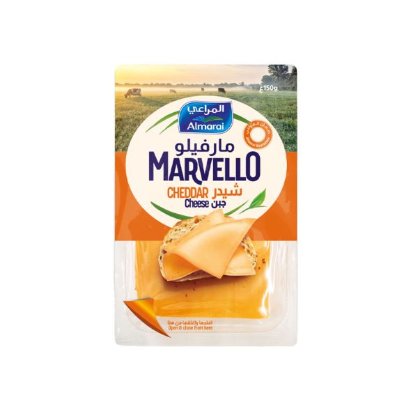 Almarai Marvello Natural Slice Cheddar Chesse - Grandiose.ae
