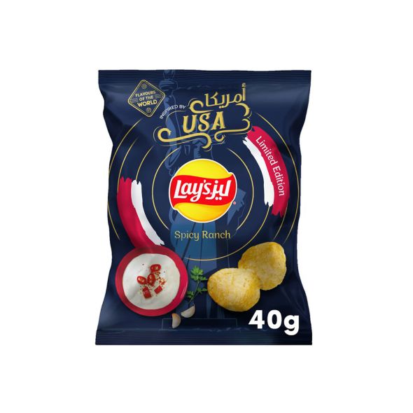 Lays Spicy Ranch Chips - Grandiose.ae