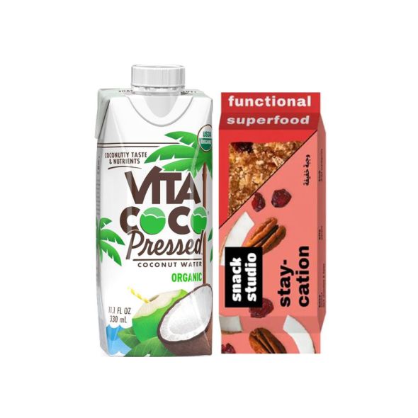 Vita Coco Pressed 330 ml + Snack Studio Energy Bar - Grandiose.ae