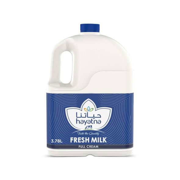 Hayatna Fresh Milk Full Fat 3.78 L - Grandiose.ae