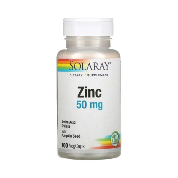 Solaray Zinc 50Mg V-Cap 100s - Grandiose.ae