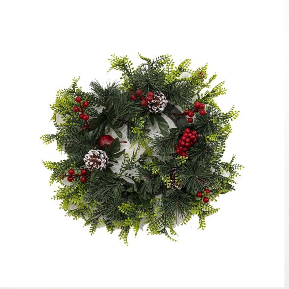Chamdol Holly Berry Wreath 45cm - Grandiose.ae