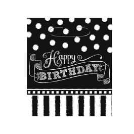 Amscan Black and White Small Loot Bag - Grandiose.ae