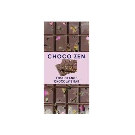 Choco Zen Rose Orange Dark Chocolate Bar - Grandiose.ae