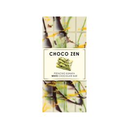 Choco Zen Pistachio Kunafa White Dubai Chocolate Bar - Grandiose.ae