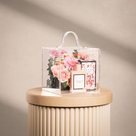 Velvet Acrylic Box Gold Handle Collection - Grandiose.ae