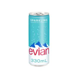 Evian Sparkling Water Can 330ml - Grandiose.ae