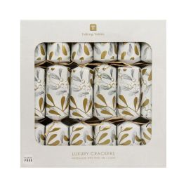 Talking Tables Botanical Gold & White Mistletoe 12 Inch Crackers ...