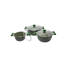 Prestige Essentials Granite Cookware Set - Green - Grandiose.ae