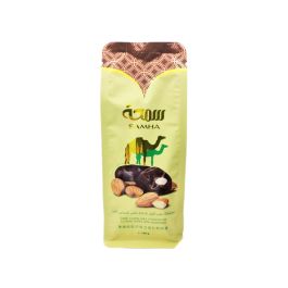 Samha Dark Camel Milk Chocolate Dates with Almond -Grandiose.ae