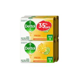 Dettol Soap Fresh 165G 4Pk @35%Off - Grandiose.ae