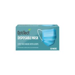 Optitect Disposable Mask with Loops 3Ply 50S - Grandiose.ae