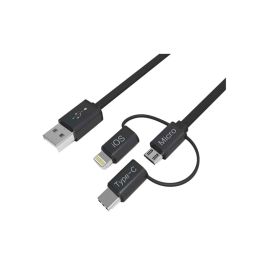 Cellairis 3-In-1 Flat Cable 1M- Black - Grandiose.ae