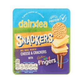 Dairylea Snackers Cheese & Crackers with Cadbury Mini Fingers ...