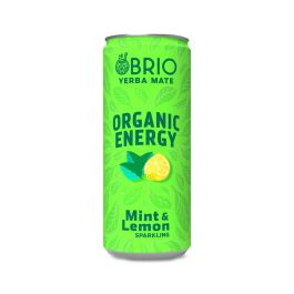 Brio Organic Energy Mint and Lemon Sparkling Drink 250ML - Grandiose.ae