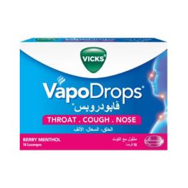 Vicks Vapo Drop Berry Menthol Lozenges - Grandiose.ae
