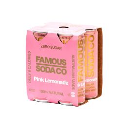 Famous Soda Pink Lemonade 250ml - Grandiose.ae