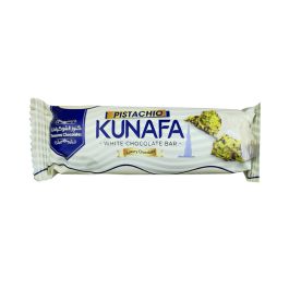 Treasures Pistachio Kunafa White Chocolate Bar - Grandiose.ae