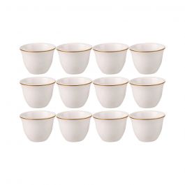 Shallow Gawa Cup With Gold Rim - Grandiose.ae