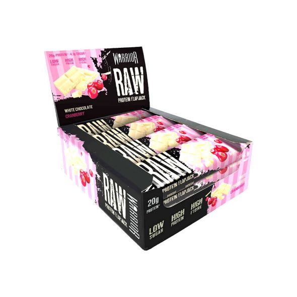 Warrior Raw Protein Flapjack White Chocolate Cranberry Grandiose Ae