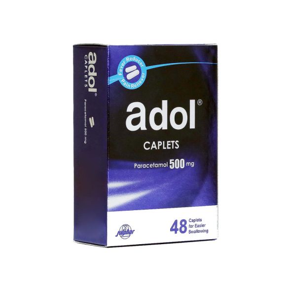 Adol Caplets Paracetamol 500mcg - Grandiose.ae