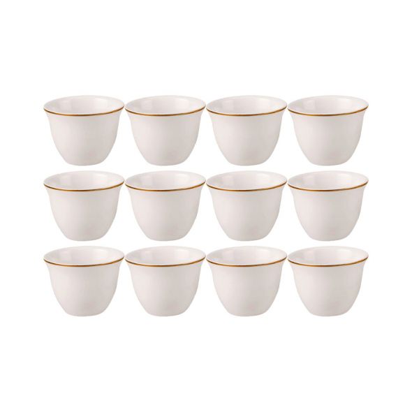 Shallow Gawa Cup With Gold Rim - Grandiose.ae