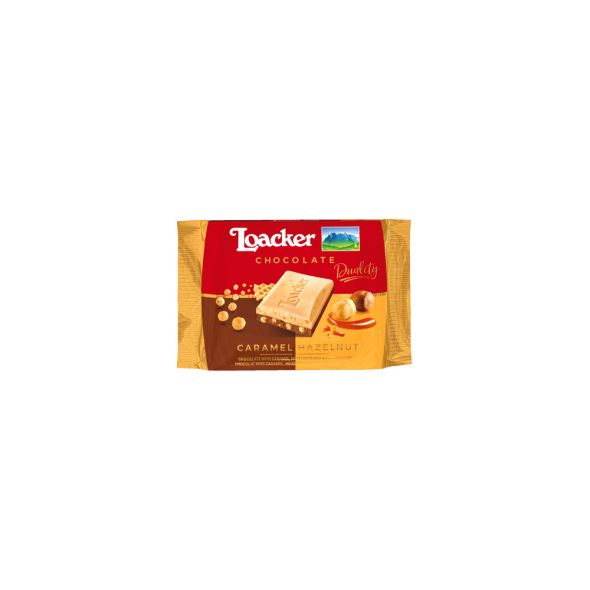 Loacker Chocolate Bar Duality Caramel and Hazelnut - Grandiose.ae